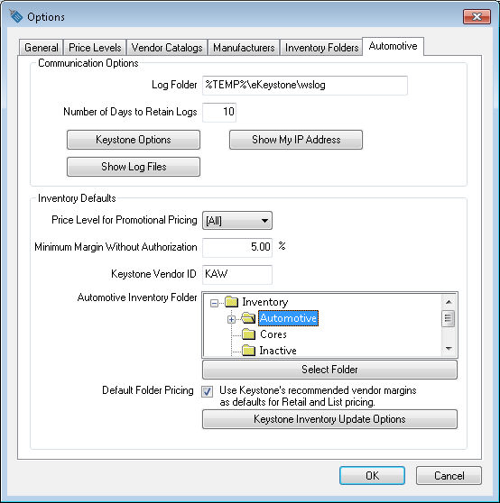 Inventory Folders for Auto Parts